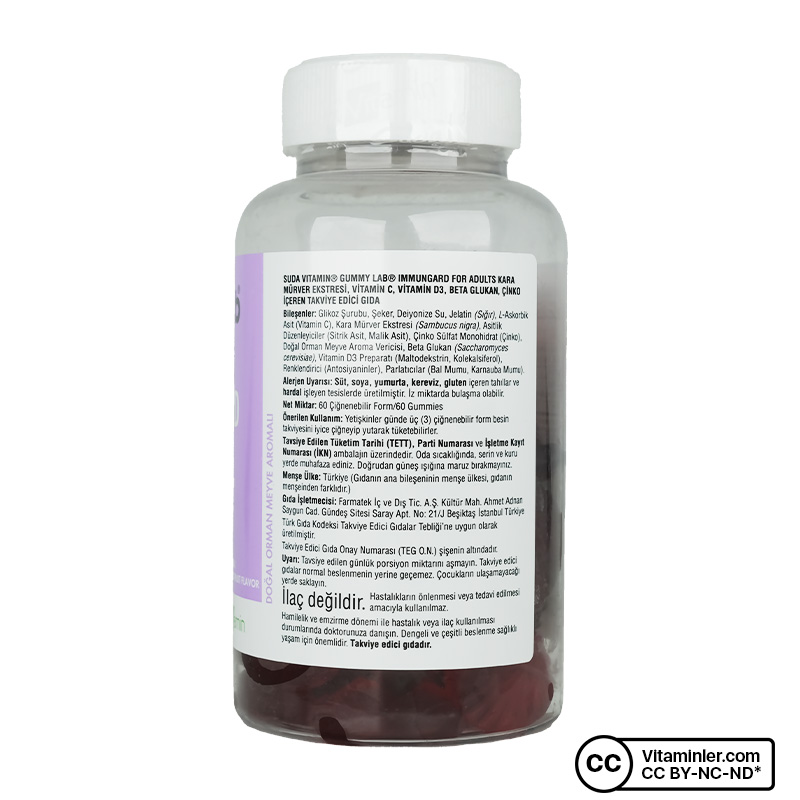 Suda Gummy Lab Immun-Gard 60 Çiğnenebilir Form - C Vitaminleri