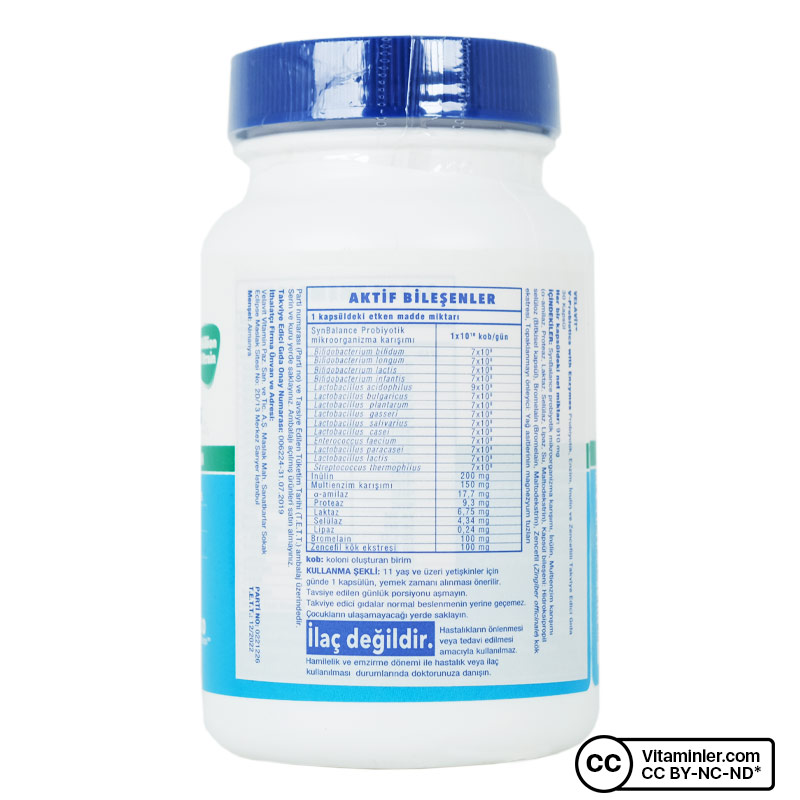 Velavit V-Probiotics with Enzymes 30 Kapsül | Vitaminler