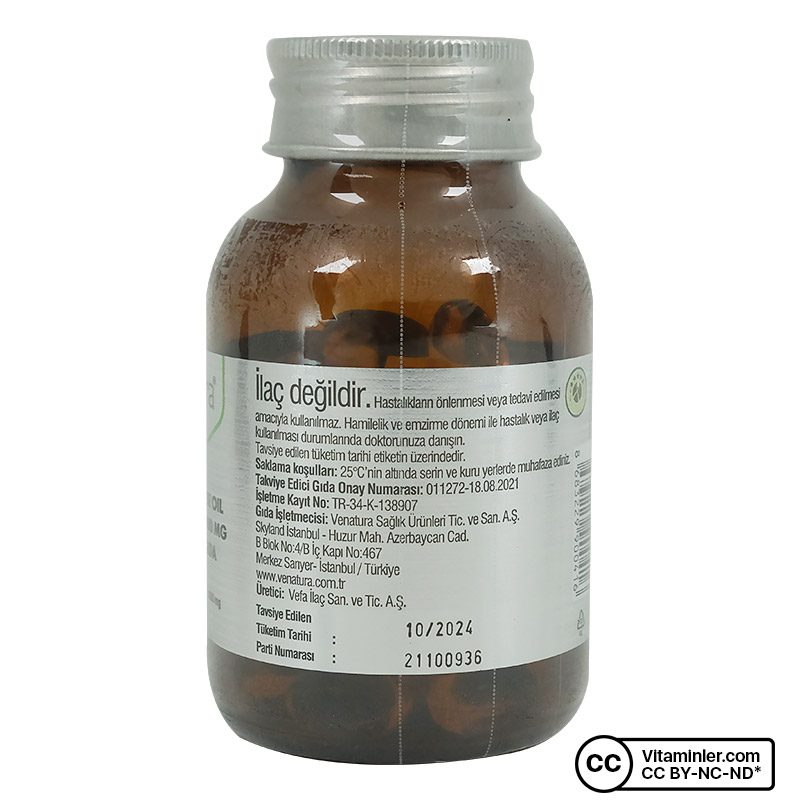 Venatura Evening Primrose Oil (Primroz Yağı) 1000 Mg 60 Kapsül | Vitaminler