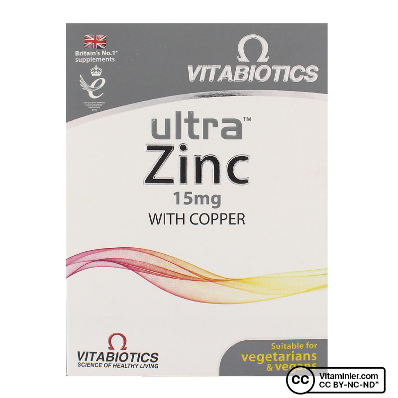 Vitabiotics Ultra Zinc 15 Mg 60 Tablet | Vitaminler