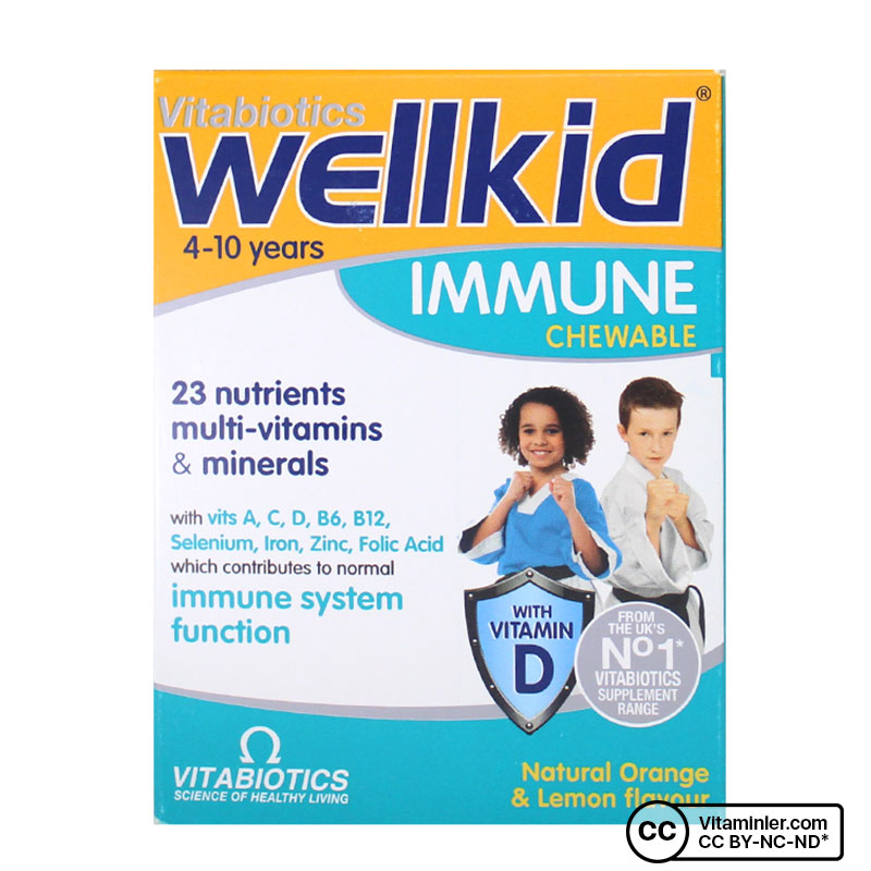 Vitabiotics Wellkid Immune 30 Çiğnenebilir Form | Vitaminler