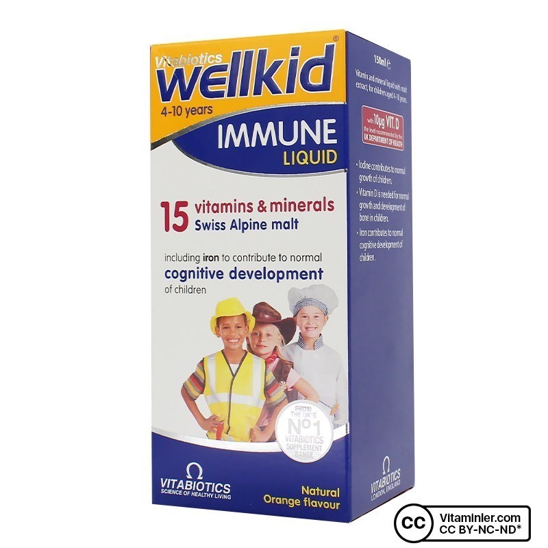 Vitabiotics Wellkid Immune Liquid Sıvı Multivitamin 150 mL | Vitaminler