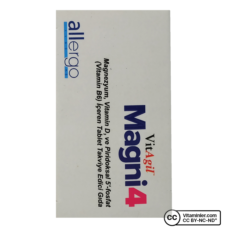 VitAgil Magni4 Magnezyum Vitamin D3 P5P 60 Tablet | Vitaminler