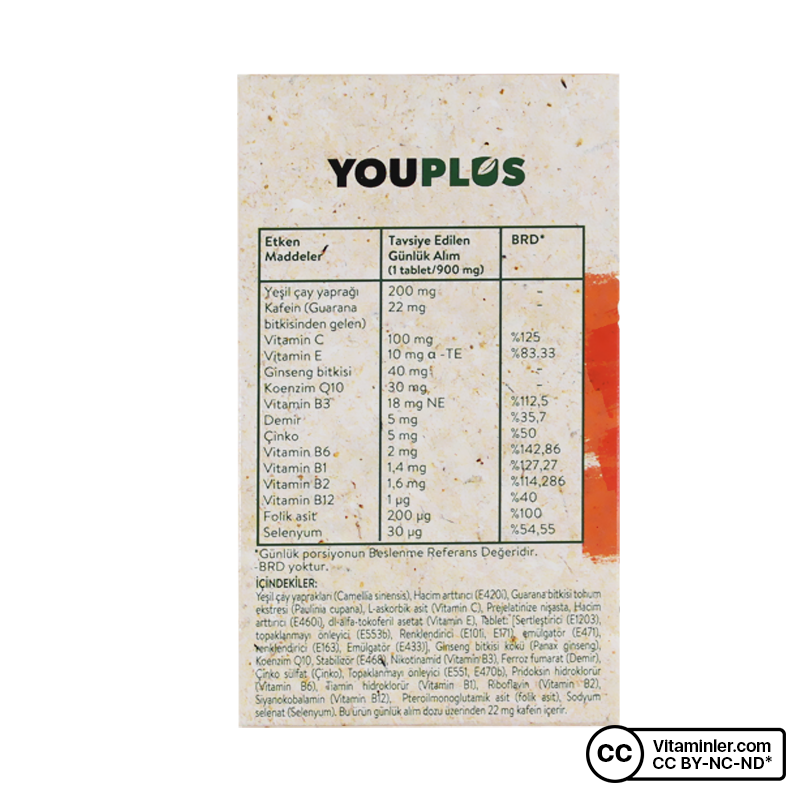 YouPlus Multi Ener-G Multivitamin 30 Tablet | Vitaminler