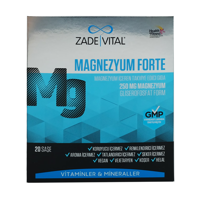 Zade Vital Magnezyum Forte 20 Saşe | Vitaminler