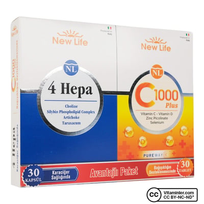 New Life 4 Hepa + Vitamin C 100 Plus Avantajlı Paket | Vitaminler