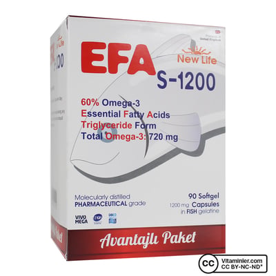 New Life Efa S-1200 90 Kapsül - Omega 3 | Vitaminler