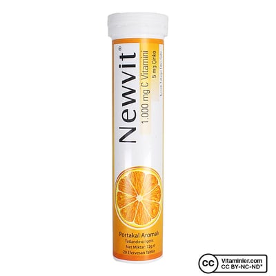Newvit Vitamin C 1000 Mg + Çinko 20 Efervesan Tablet - C Vitaminleri