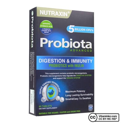 Nutraxin Probiota Advanced Probiyotik 60 Tablet | Vitaminler