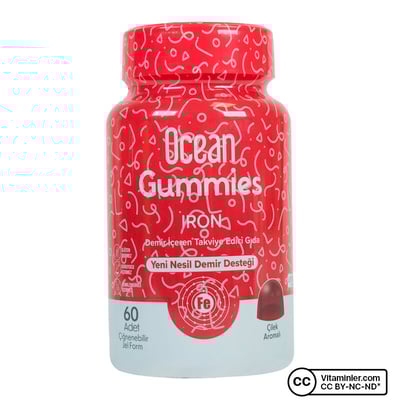 Ocean Gummies Iron 60 Çiğnenebilir Form | Vitaminler