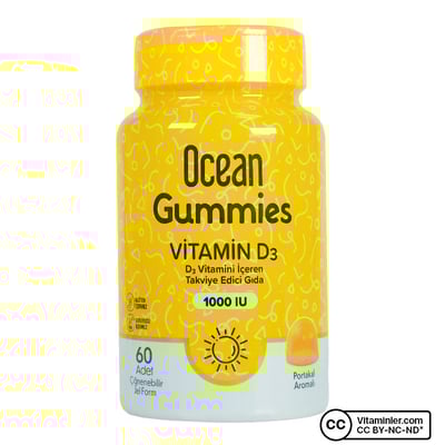 Ocean Gummies Vitamin D3 60 Çiğnenebilir Form - D Vitaminleri