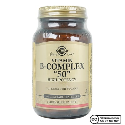 Solgar Vitamin B-Complex 50 100 Kapsül - B Vitaminleri