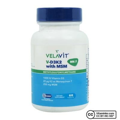 Velavit V-D3K2 With MSM 60 Tablet - D Vitaminleri