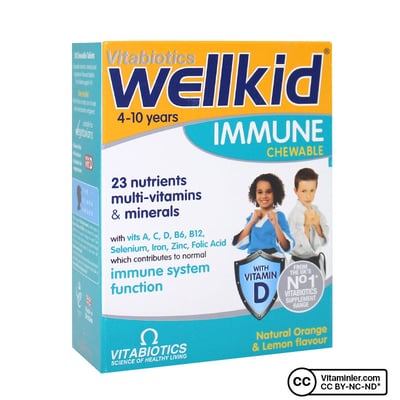Vitabiotics Wellkid Immune 30 Çiğnenebilir Form | Vitaminler